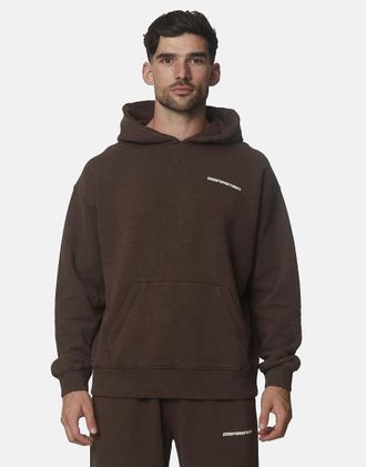 Good For Nothing sweat &agrave; capuche oversize en molleton de coton marron