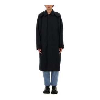 Bottega Veneta Homme, Manteaux, Bleu, Taille: L Longline Relaxed Fit Trench Coat