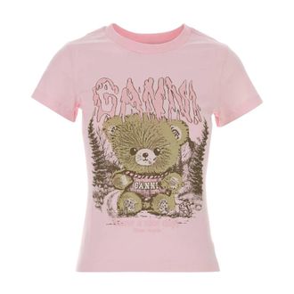Ganni T-Shirts - - Tops - Damen - Rosa - M