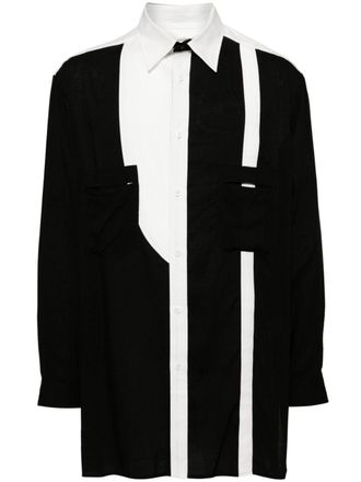 Yohji Yamamoto chemise &agrave; empi&egrave;cements - Blanc