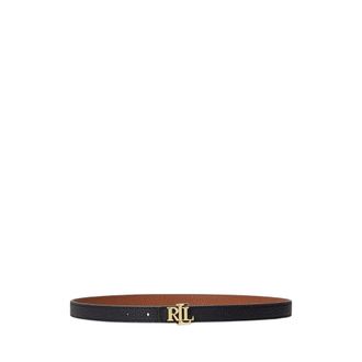Ralph Lauren Schmales Wendbares Lederg&uuml;rtel - Braun/Schwarz - - Accessories - Damen - Schwarzk - L