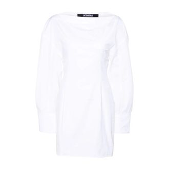 Jacquemus Off-Shoulder Hemdkleid - - Dresses - Damen - Wei&szlig; - S