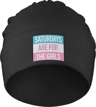 Generic Homme Femme Bonnets Tricot&eacute; Le Samedi Est R&eacute;serv&eacute; Aux Filles Bonnet dhiver Classique Hiver Chapeaux Doux Bonnets De Ski pour Ski Hiver Course