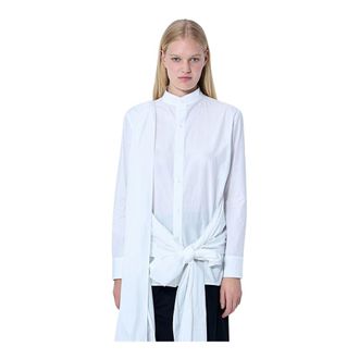 Yohji Yamamoto Drapierte Bluse - - Blouses & Shirts - Damen - Wei&szlig; - S