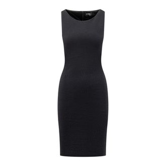 Emporio Armani Wollmischung Jacquard Jersey Etuikleid - - Dresses - Damen - Blau - M