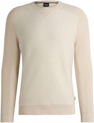 BOSS Hommes H-Ematero Pull Regular en mélange de matières avec Poignets à Bord-côtes