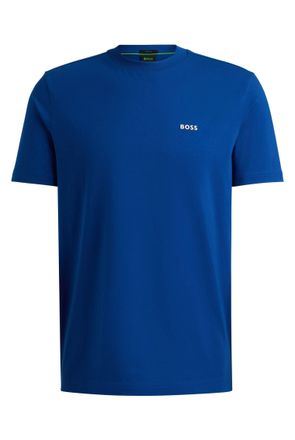 BOSS Herren Tee IN T-Shirt aus Stretch-Baumwolle mit Logo-Detail Blau XXXL