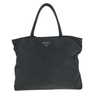 Prada Pre-owned Nylon Tessuto Triangle Logo Tote - - Pre-owned - Damen - Schwarzk - ONE SIZE