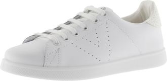 Victoria Mädchen Low-top 1125104-KIDS Low-TOP Tenis Leder & Ferse AUS Glitter & PERFORIERTES Logo Blanco 28