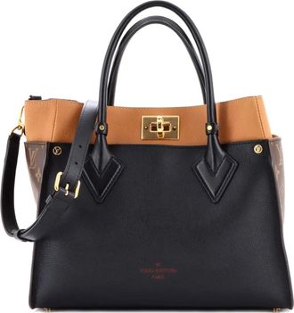 Louis Vuitton On My Side Leather with Monogram Canvas MM tote bag - Schwarz