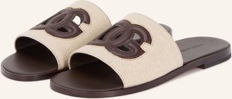 Dolce & Gabbana Pantoletten Dc Light braun