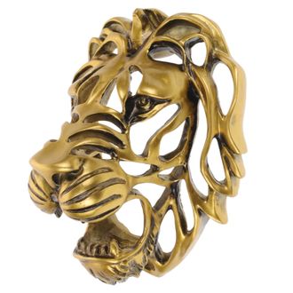 NUOBESTY L&ouml;wenkopf Wanddekoration aus Kunstharz K&uuml;nstlerische H&auml;ngende Tierkopf Skulptur Kleine Wandskulptur f&uuml;r Wohnzimmer und Eingangsbereich