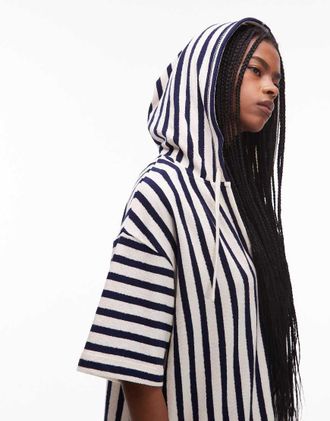 Arket Sweat &agrave; capuche de plage en tissu &eacute;ponge &agrave; enfiler - Multicolore &agrave; rayures