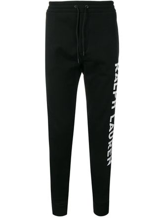 Ralph Lauren Purple Label pantalon de jogging à logo contrastant - Noir
