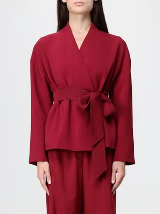 Alberta Ferretti Veste courte style robe de chambre en viscose &agrave; col V