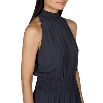 Sams&oslash;e & Sams&oslash;e Robe &eacute;vas&eacute;e &agrave; taille smock&eacute;e