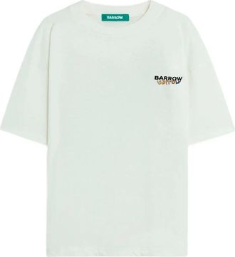 Barrow Barrow, Homme, Tops, Blanc, Taille: XL Teddy Graphic T-Shirt