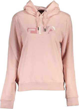 Fila Femme, Sweatshirts et sweats &agrave; capuche, Rose, Taille: 36 FR Sweat &agrave; capuche rose avec manches longues et imprim&eacute;