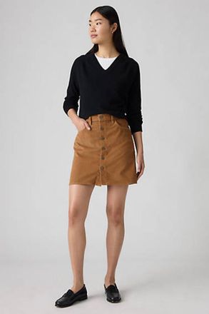 Levi's Jupe Velours Boutonnée Devant Retro - Femme - Neutral / Sweet Honey - 23