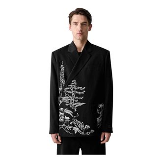 Kenzo Blazer &agrave; un bouton - Homme - Vestes - Noir - Taille: M