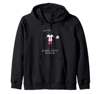 Whyitsme Design Lustiges Fu&szlig;ball-Zitat f&uuml;r M&auml;dchen, EIN M&auml;dchen mit Toren Kapuzenjacke