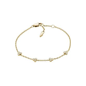 Fossil Damen Edelstahl mit Karabinerverschluss schmales Kettenarmband