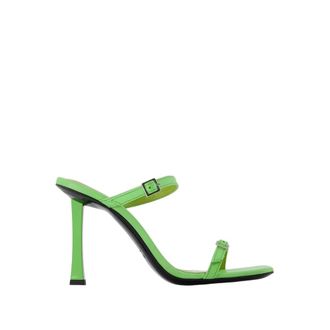 by FAR Gr&uuml;ne Leder Mules mit quadratischer Zehenpartie - - Shoes - Damen - Gr&uuml;n - 41 EU
