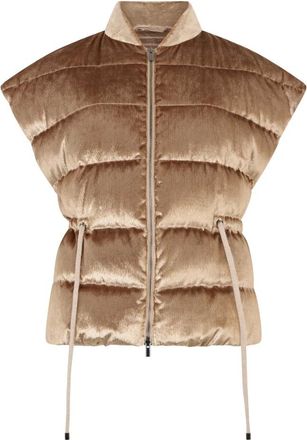 PESERICO Femme, Vestes, Beige, Taille: 38 FR Veste Matelass&eacute;e Sans Manches