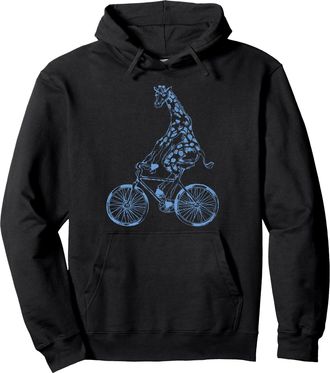 Seembo Giraffe Radfahren Fahrrad Lustig Biker Animal Biking Bike Pullover Hoodie