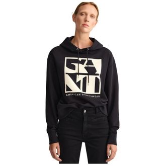 GANT Hoodie im urbanen Stil - - Sweatshirts & Hoodies - Damen - Blau - L