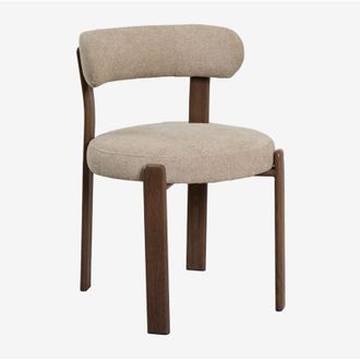 Sklum Chaise de salle &agrave; manger rembourr&eacute;e et en fer Jolie SKLUM Marron Bois Fonc&eacute;