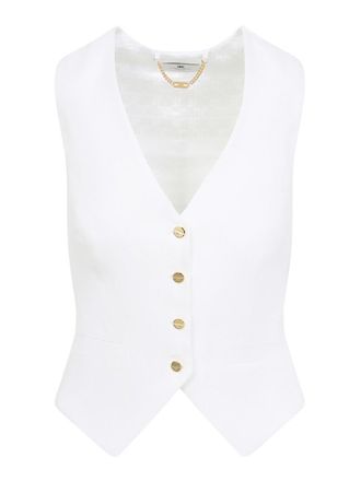 Elisabetta Franchi Gilet - Cr&egrave;me