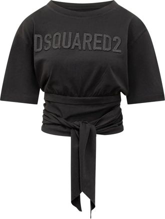 Dsquared2 Femme, Tops, Noir, Taille: 36 FR T-Shirt