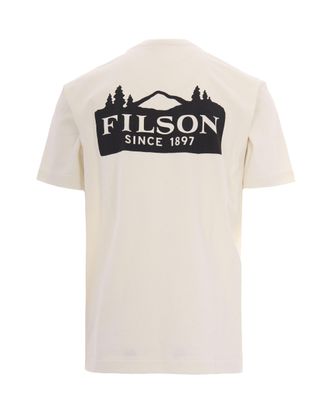Filson Mens T-Shirt Scenic Graphic Basswood Cotton T-Shirts And Polos