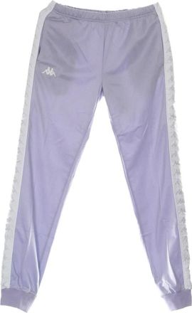 Kappa Schmale Damen Trainingshose Lila/Wei&szlig;/Grau - - Trousers - Damen - Lila - L