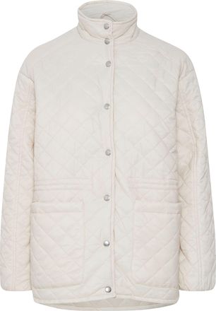 b.young BYBERTA SHORT JACKET Damen Jacke Übergangsjacke Steppjacke mit Stehkragen und Tunnelzug, Größe:36, Farbe:Birch (130905)