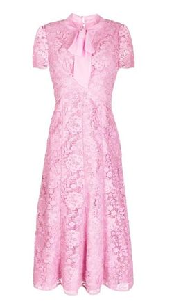 Self Portrait Pink Cord Lace Crossover Dress Size XS