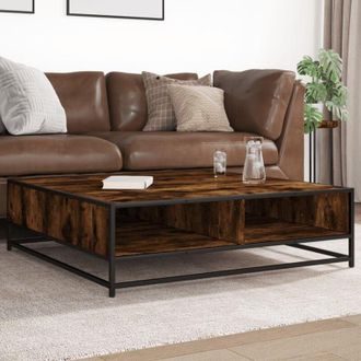 vidaXL vidaXL Couchtisch R&auml;uchereiche 100x100x30 cm Holzwerkstoff und Metall