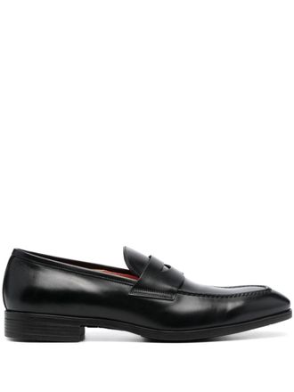 Santoni Penny-Loafer mit Glanzoptik - Schwarz
