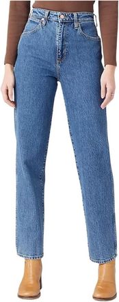 Wrangler Femme, Jeans, Bleu, Taille: W28 L32 Mom Jeans droits