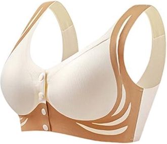 Generic Soutiens-Gorge Femme avec Bonnet Complet Fermeture Devant &Eacute;lastique Soutien Gorge sans Armature Anti Affaissement Classiques Bralette pour Lentra&icirc;neme