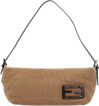 Fendi Pre-owned Sac bandouli&egrave;re Baguette - Femme - Pre-owned - Beige - Taille: ONE Size