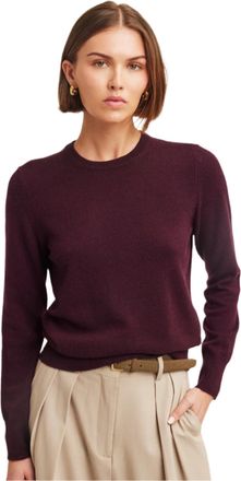 Naadam Damen The Original Kaschmir-Rundhals-Sweater, Pflaume, Mittel