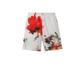 Alexander McQueen bedruckte Badeshorts in Wei&szlig;