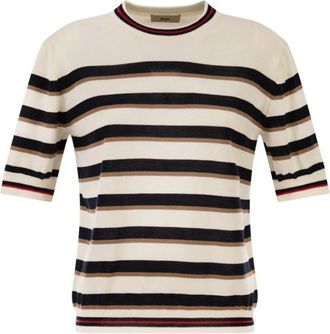 Herno T-shirt en maille ray&eacute;e - Femme - Pulls - Multicolore - Taille: 42 FR