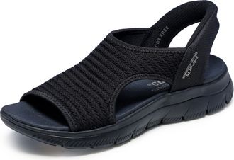 Skechers Damen Summits Sandal Sweetly Evolved Sportsandale, Black Knit, 42 EU