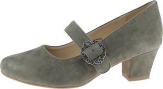 Hirschkogel Damen Trachten Pumps, anthrazit, 37 EU