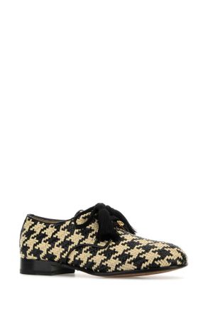 Valentino Garavani Mens Two-Tone Leather Vlogo Signature Lace-Up Shoes Shellnero Scarpe Stringate