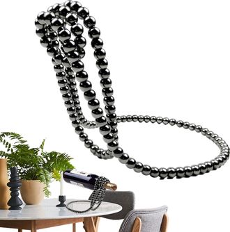 Generic Weinflaschenhalter, Weinflaschenhalter - H&auml;ngendes Weinregal mit Perlenketten - Stilvoller und einzigartiger Flaschenhalter, einzigartig und freistehe