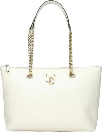Jimmy Choo London Ledertasche mit Kettenriemen - - Bags - Damen - Wei&szlig; - ONE SIZE